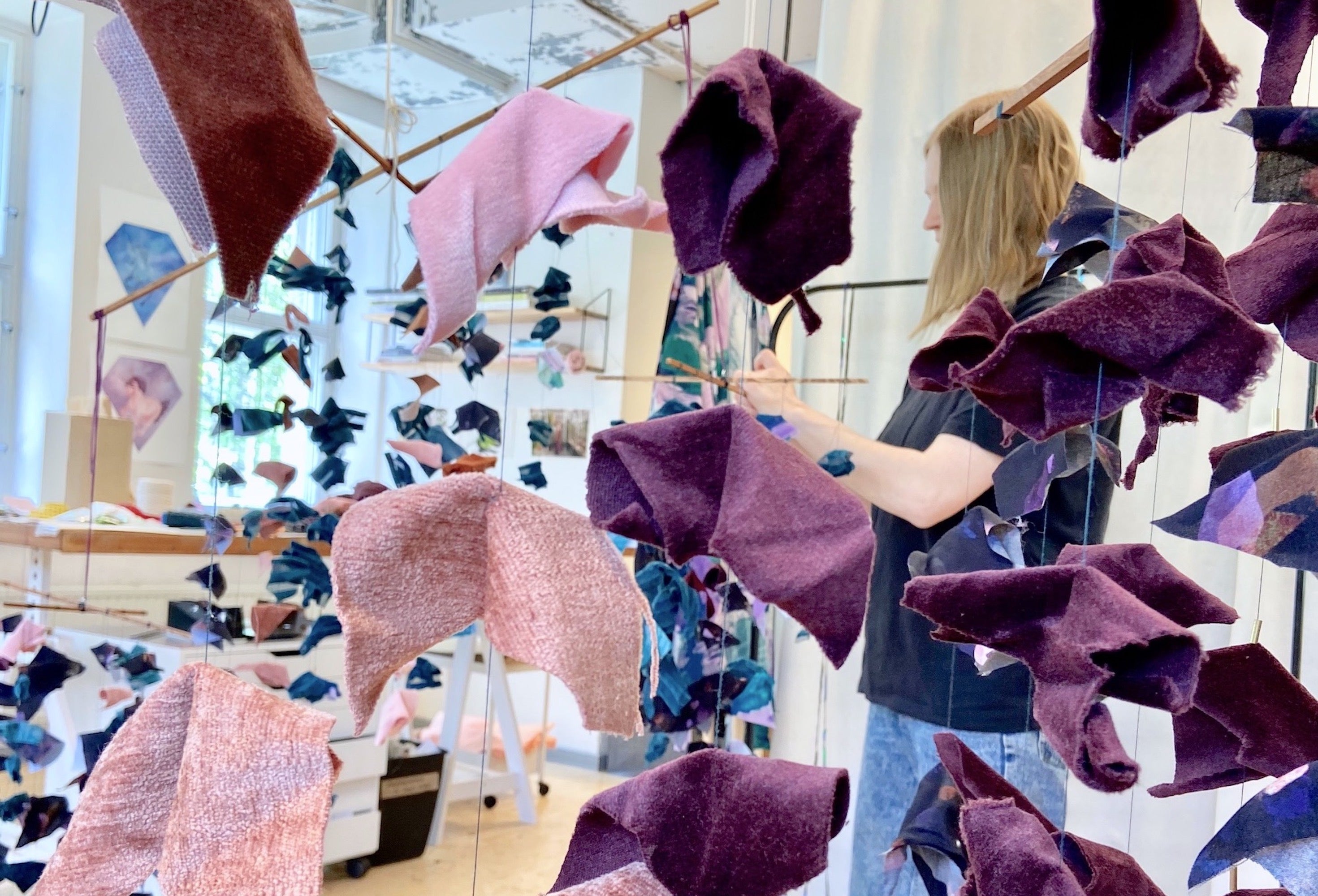 Making of MORICO textile waste art piece