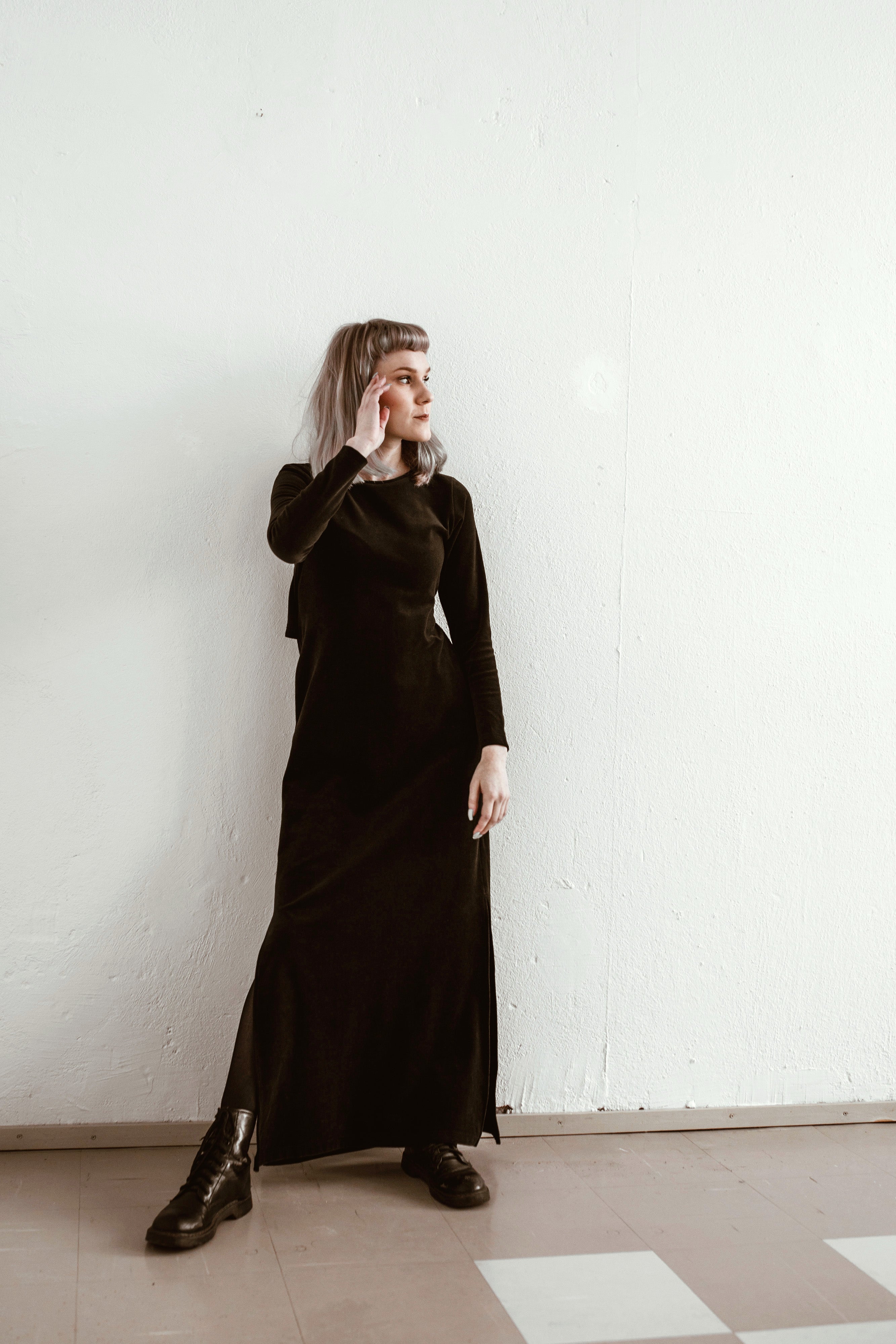 Ariel Rocket Maxi -Mekko - Black Velvet | Luomupuuvillamekot | MORICO